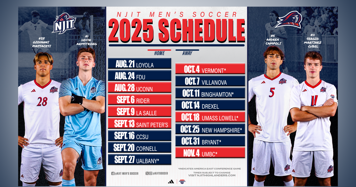 Men's Soccer Announces 2025 Slate | NJIT News